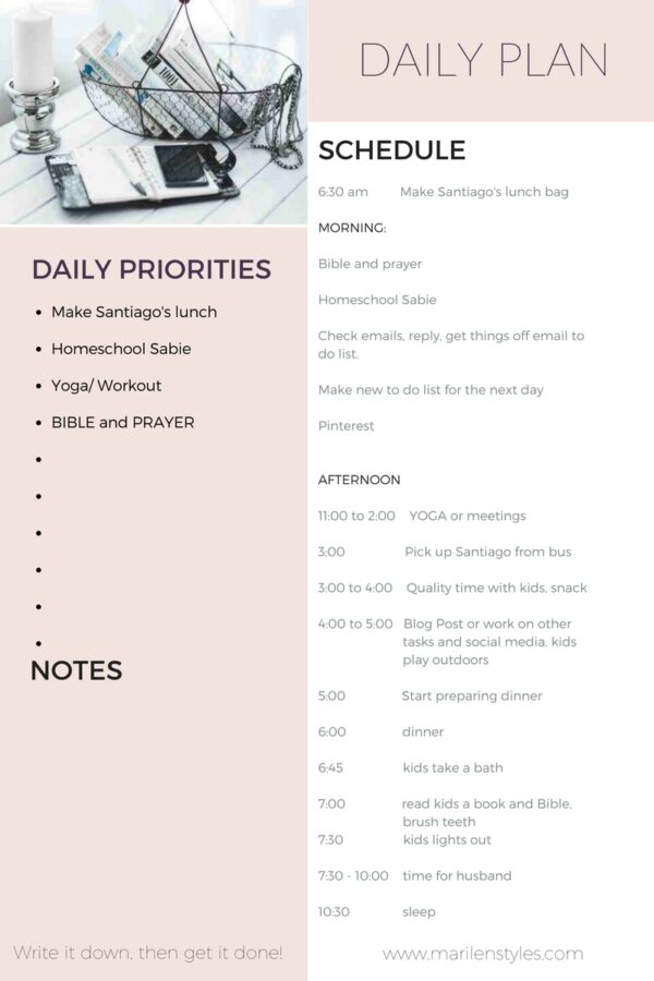 12 Weeks To A New You, The Daily Plan Week 2
